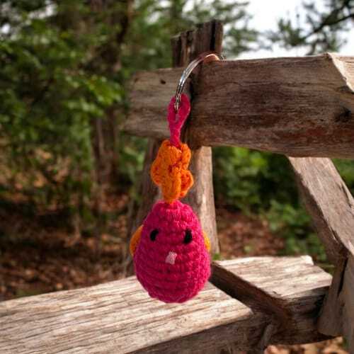 Crochet Handcrafted Bird Key Chain – Eco-Friendly Accessory